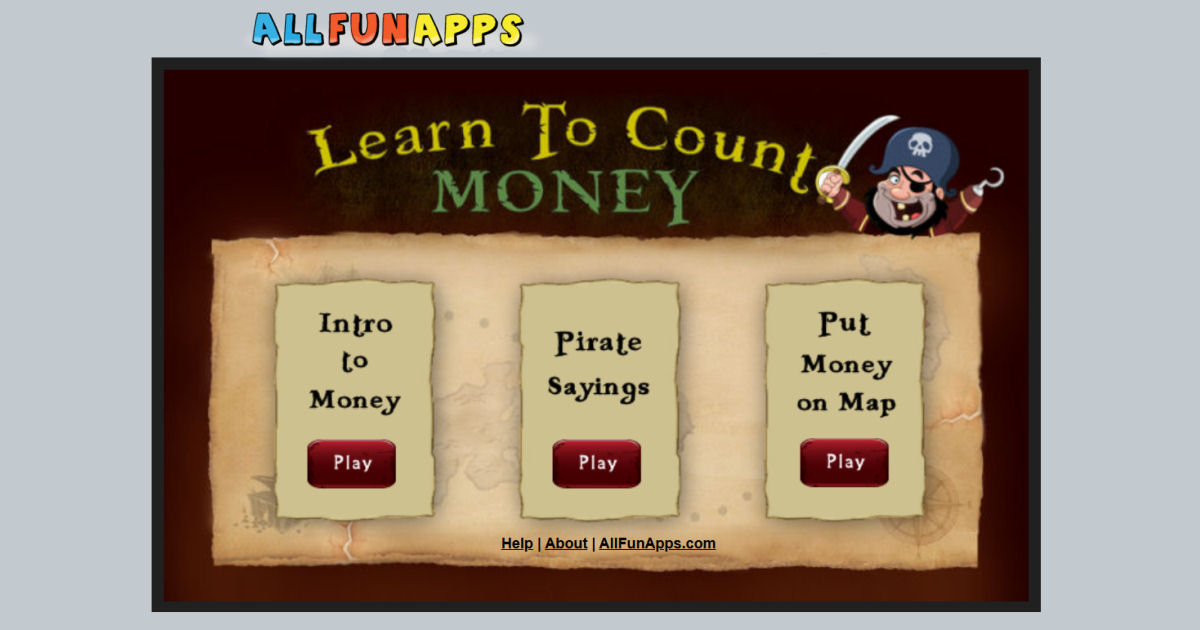 Learn to Count Money - put money on treasure map