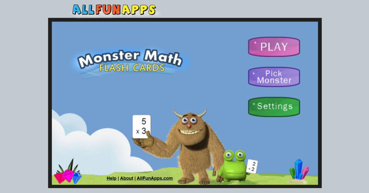 Monster Math Flash Cards